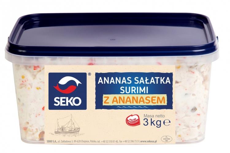 Sałatka surimi z ananasem